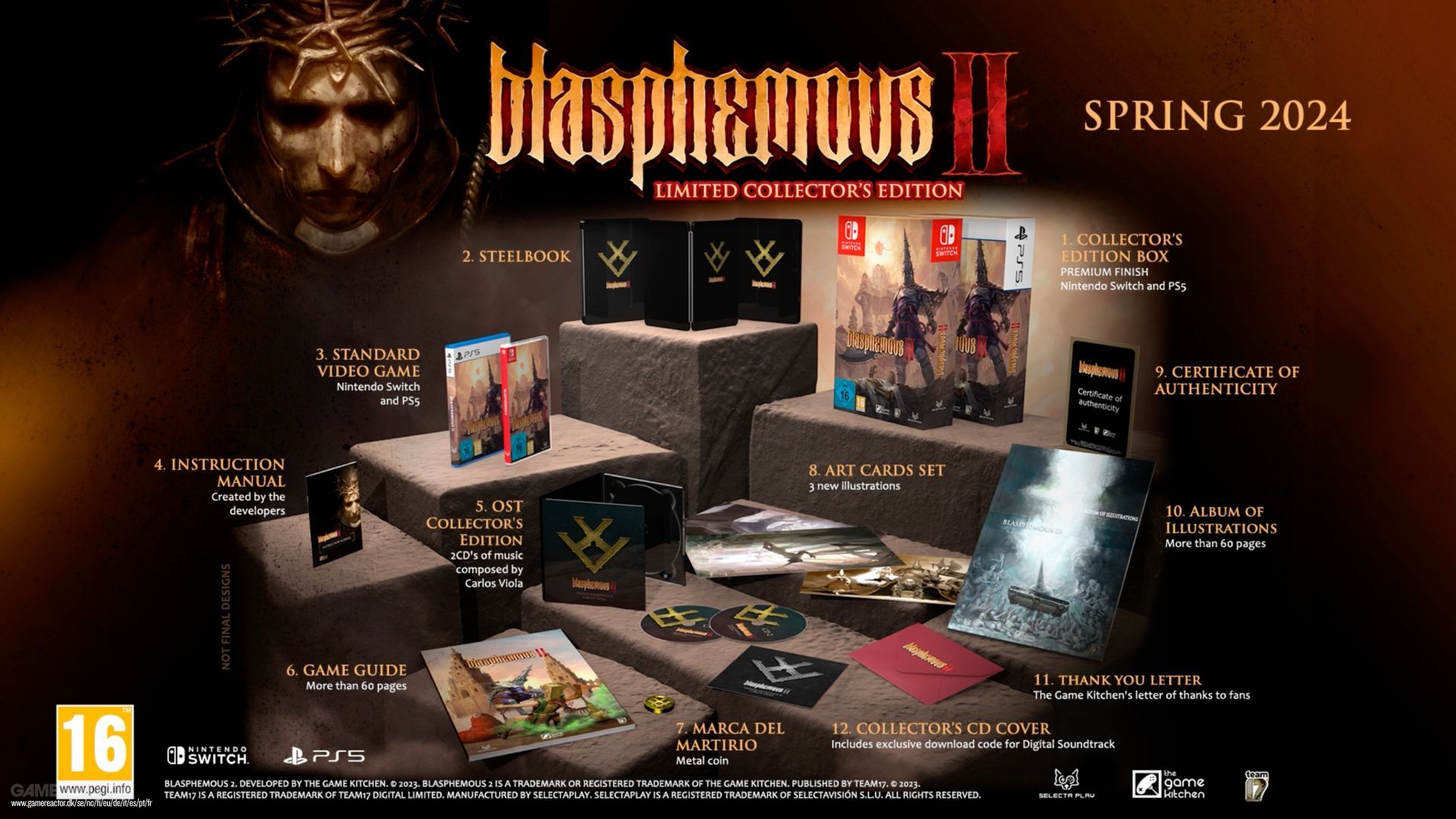 2024'te satışa sunulacak olan Blasphemous II Collector's Edition ön ...